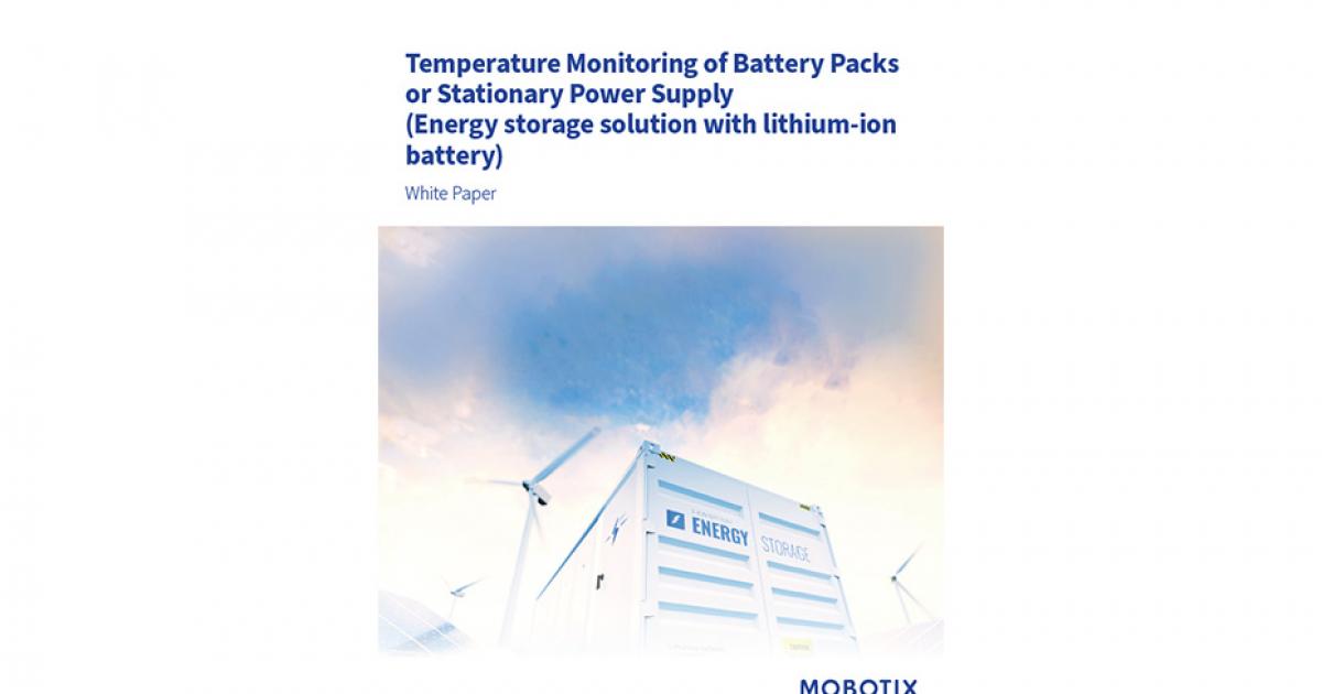 Temperature Monitoring of Battery Packs or Stationary Power Supply ...